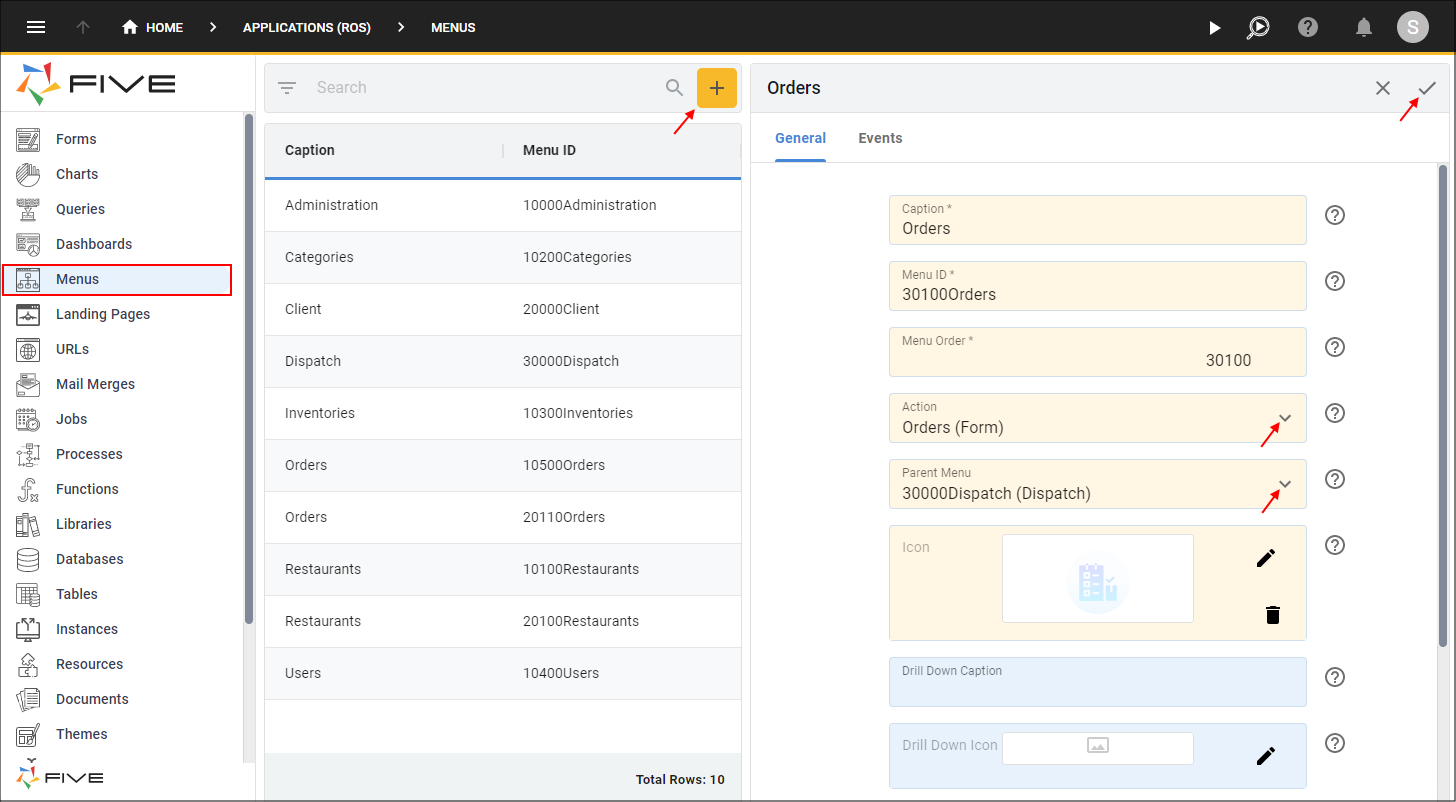 Create the Form and Menu for the Dispatch Login | Five | Low-Code For ...